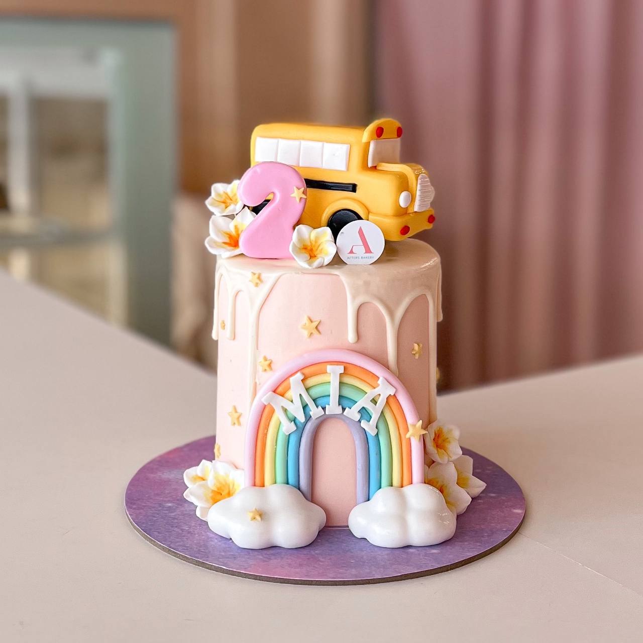 Rainbow School Bus Cake | Afters Bakery