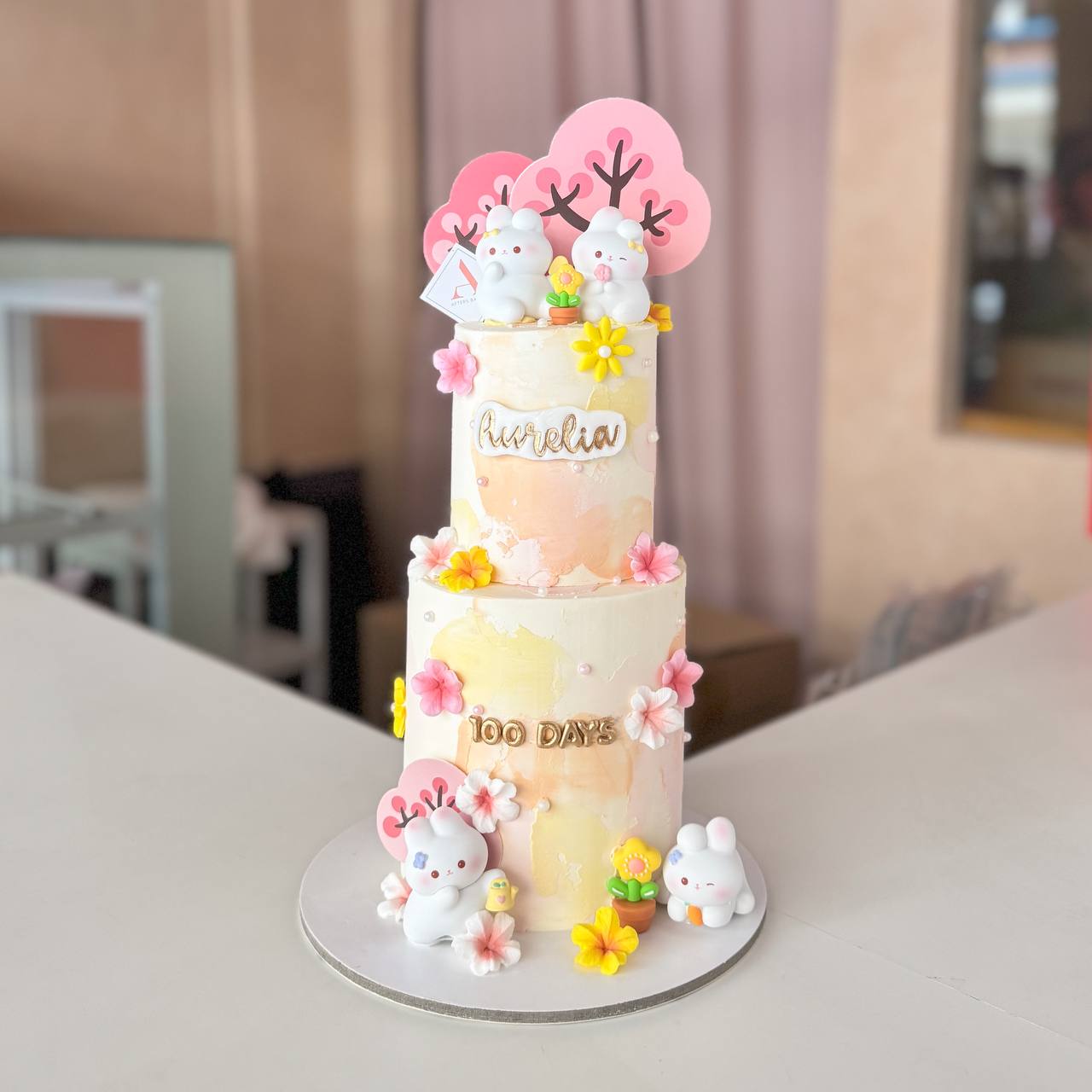 Bunny full month cake