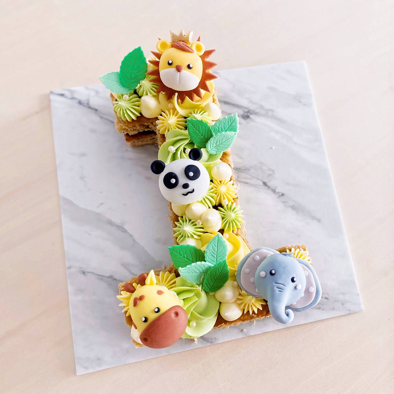Animal Faces Numeric Cake | Afters Bakery
