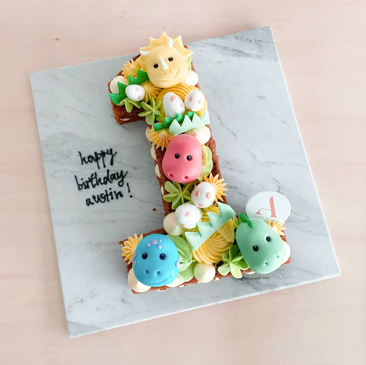 Dinosaur Numeric Cake