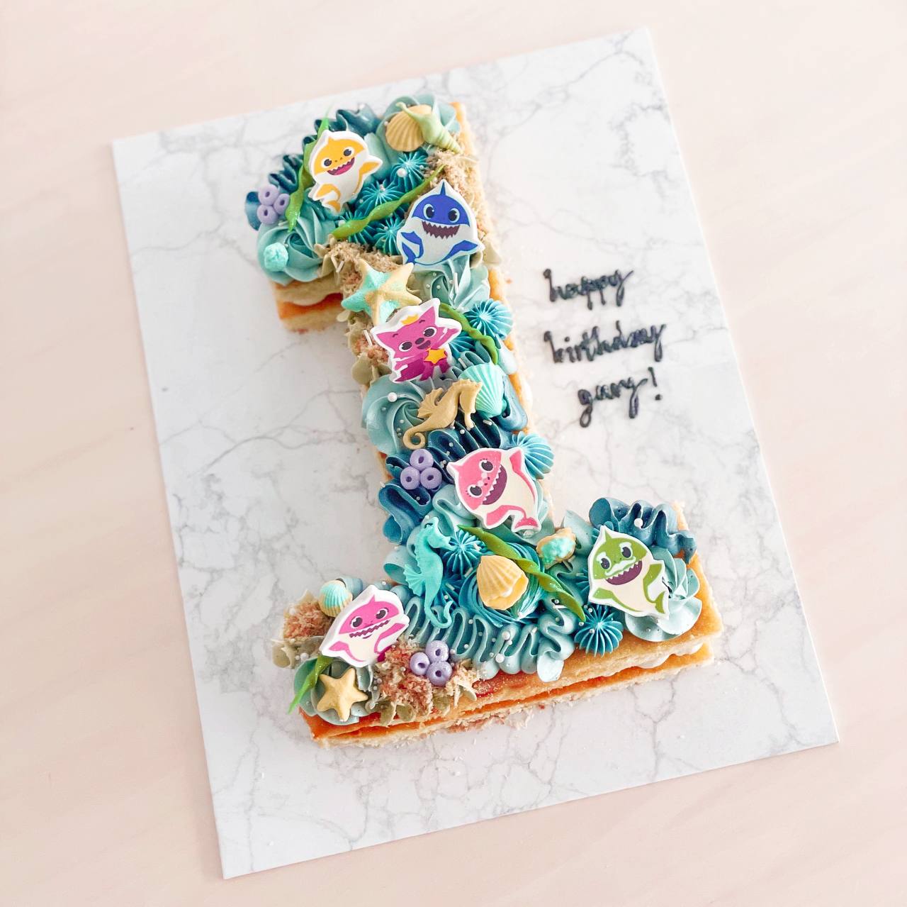 Baby Shark Numeric Cake