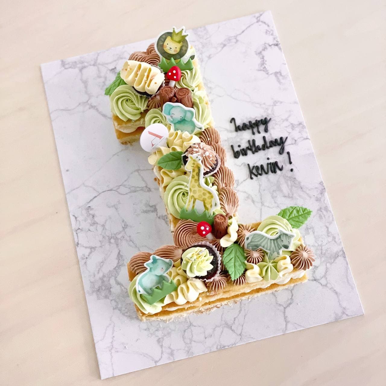 Safari Animal Number Cake